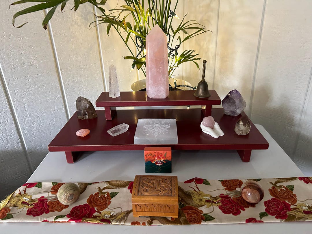 Meditation Altar Table Hand Made Spiritual Altar Table for Meditation ...