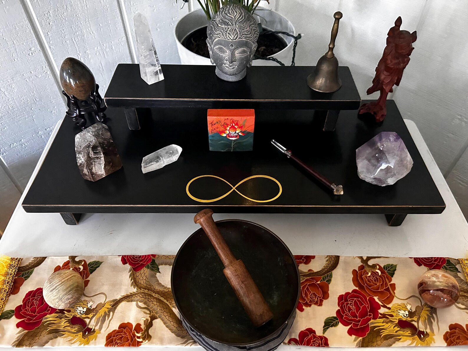 Infinity Altar - Handmade Reclaimed Wood Altar Table: Spiritual ...