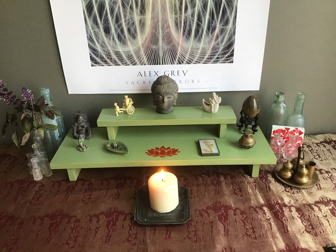 Altar 2 Tiered Large Spiritual Altar Shrine Prayer Center Goddess Alter ...
