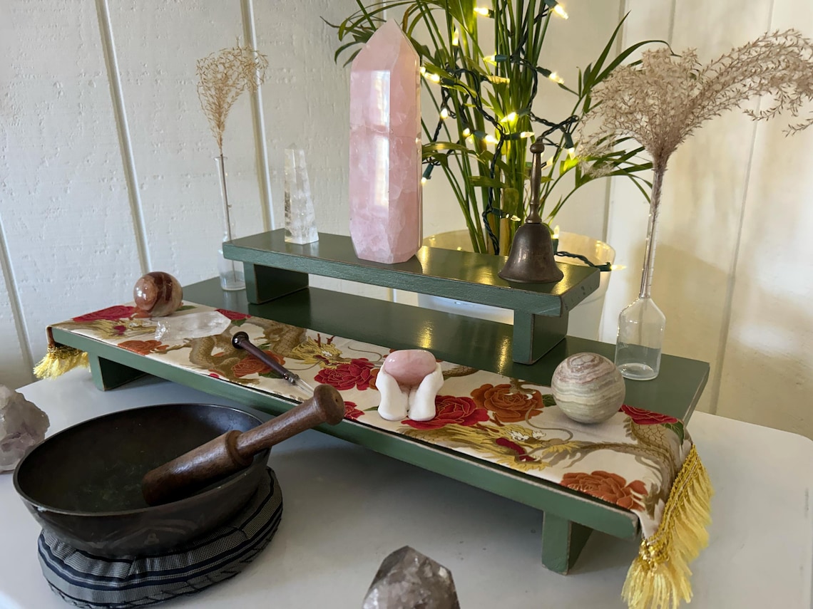 Meditation Altar Table Hand Made Spiritual Altar Table for Meditation ...