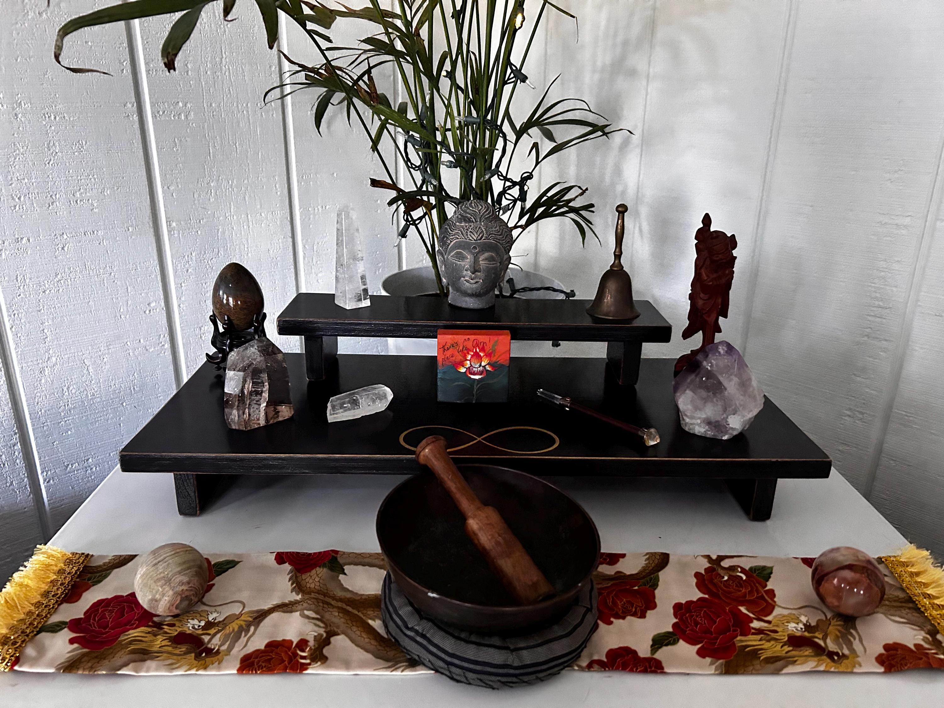 Infinity Altar - Handmade Reclaimed Wood Altar Table: Spiritual ...