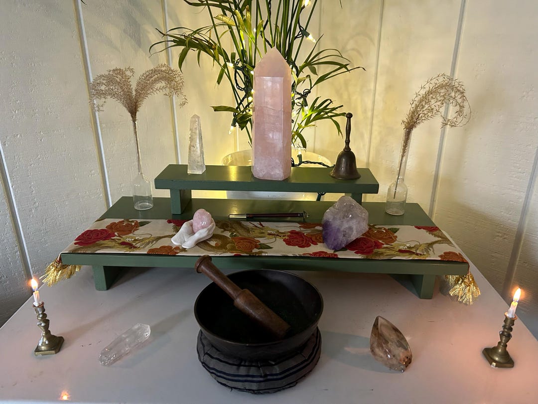 Spiritual Altar Table Hand Made Altar Table for Meditation Altar Gift ...