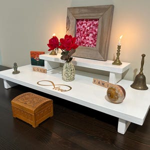 Handmade 2-tier Altar Table: Reclaimed Wood Meditation Shrine - Etsy