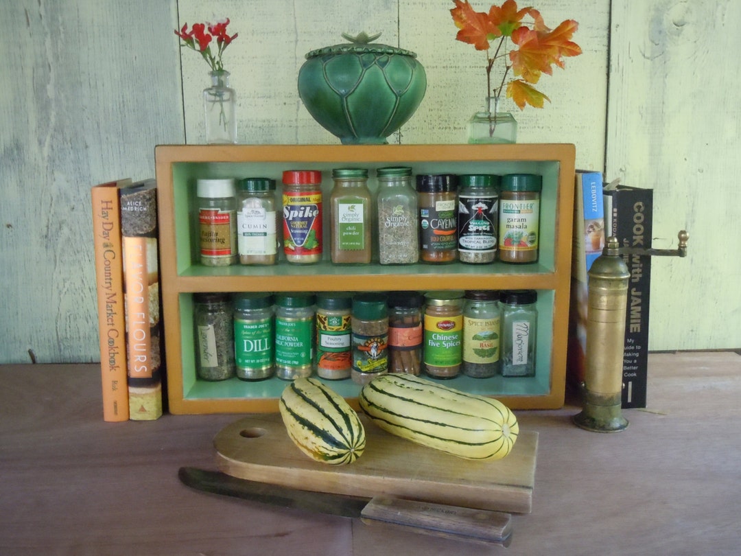 Rustic Spice Rack - Medium Free Standing Spice Rack . Made From Solid ...