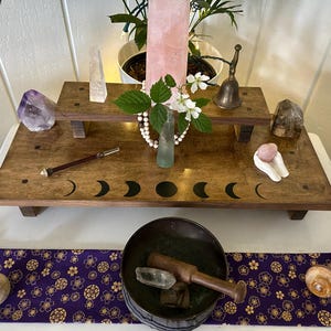 Spiritual Altar Table Hand Made Altar Table for Meditation Moon Altar ...