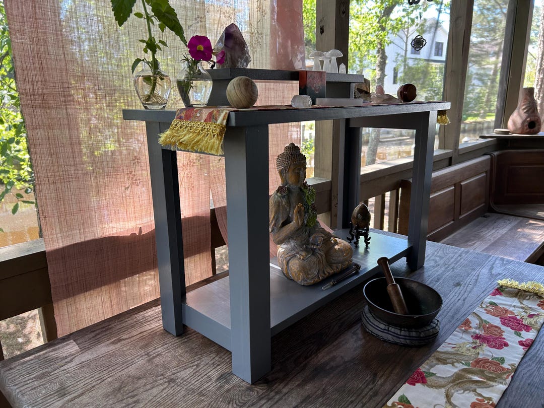 Altar Table Large Hand Made Spiritual Altar Table for Meditation With ...