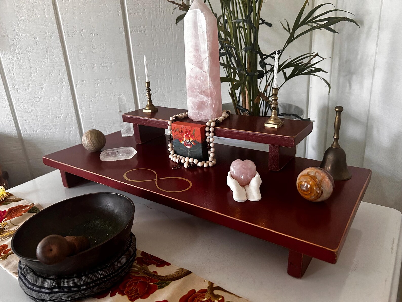 Spiritual Altar Table Hand Made Altar Table for Meditation Infinity ...