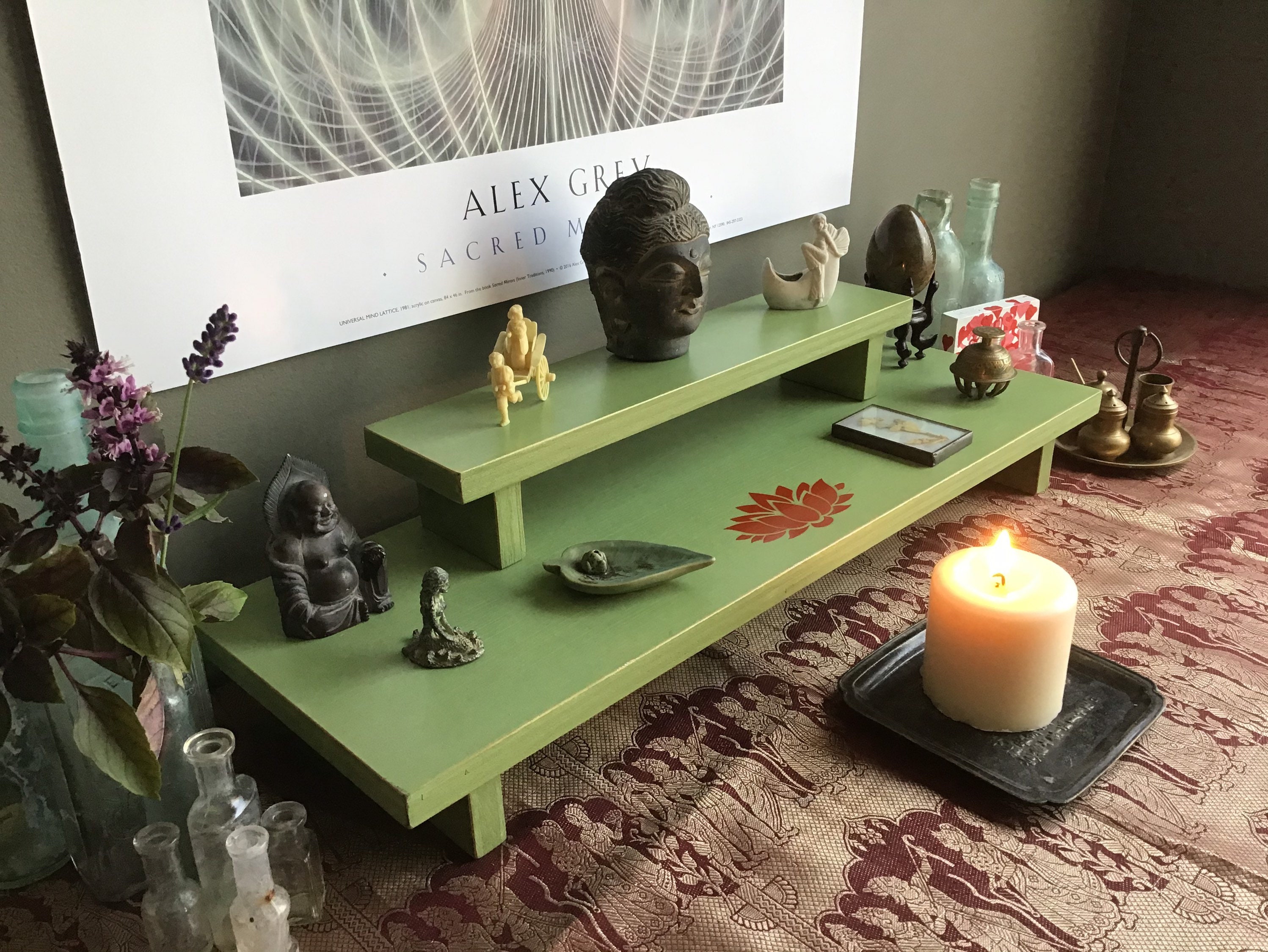 Hand Made Altar Table Spiritual Altar Table for Meditation Altar Shrine ...