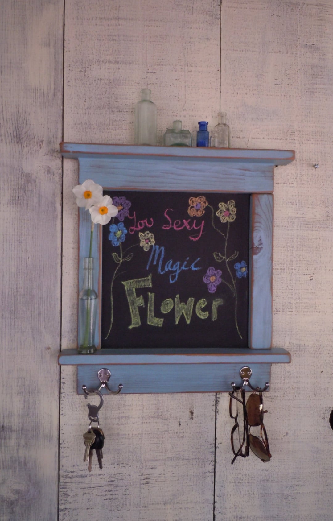 Chalk Board With Shelves - Mini Chalkboard - Craftsman Style - Country ...