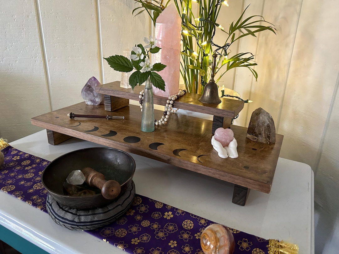 Handmade Reclaimed Wood Altar Table - Spiritual Meditation Shrine - Etsy