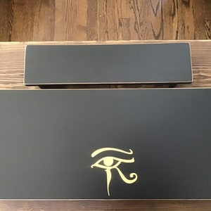 Handmade Altar Table: Reclaimed Wood, Gold Eye of Horus, 2-tier - Etsy