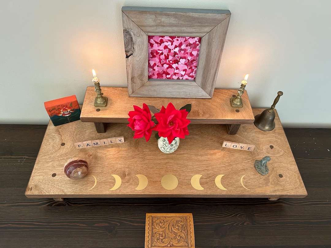 Sacred Shrine Goddess Altar Table Handcrafted From Reincarnated Wood ...