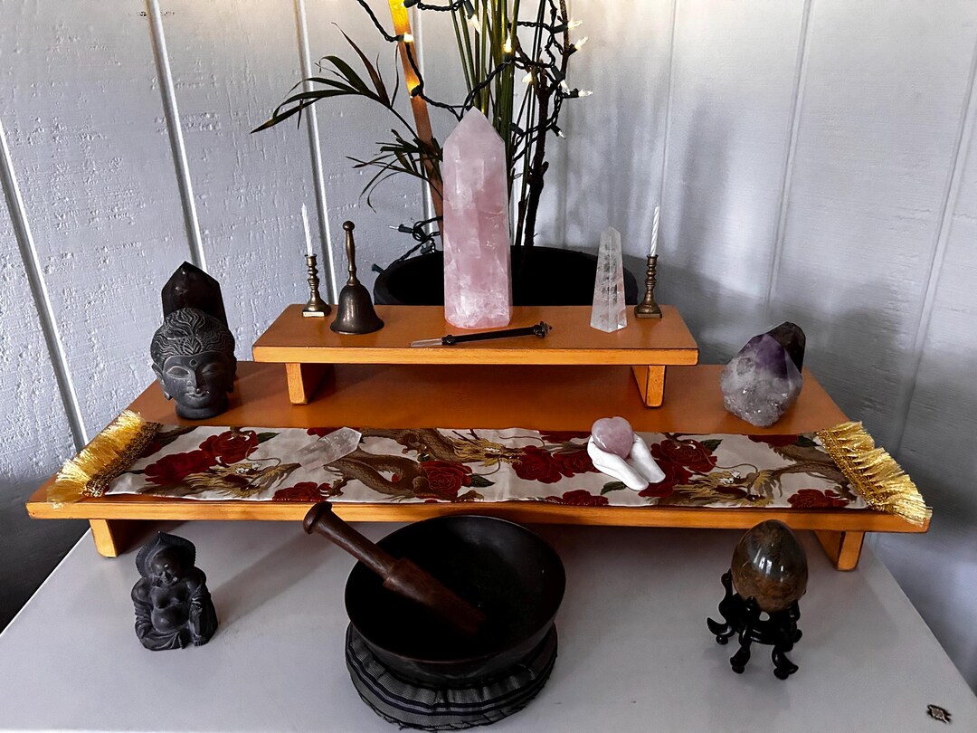 Spiritual Altar Table Hand Made Altar Table for Meditation With ...