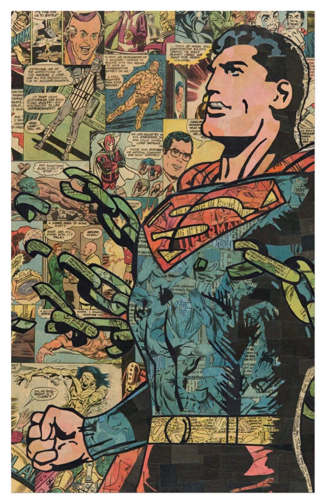 Superman Chains Print 11x17 - Etsy Canada
