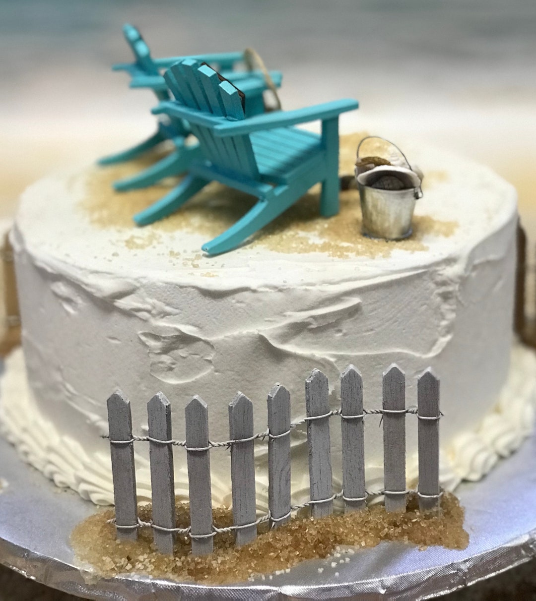 One PICKET FENCE or Twig Fence Piece for Beach Theme Wedding Cake ...