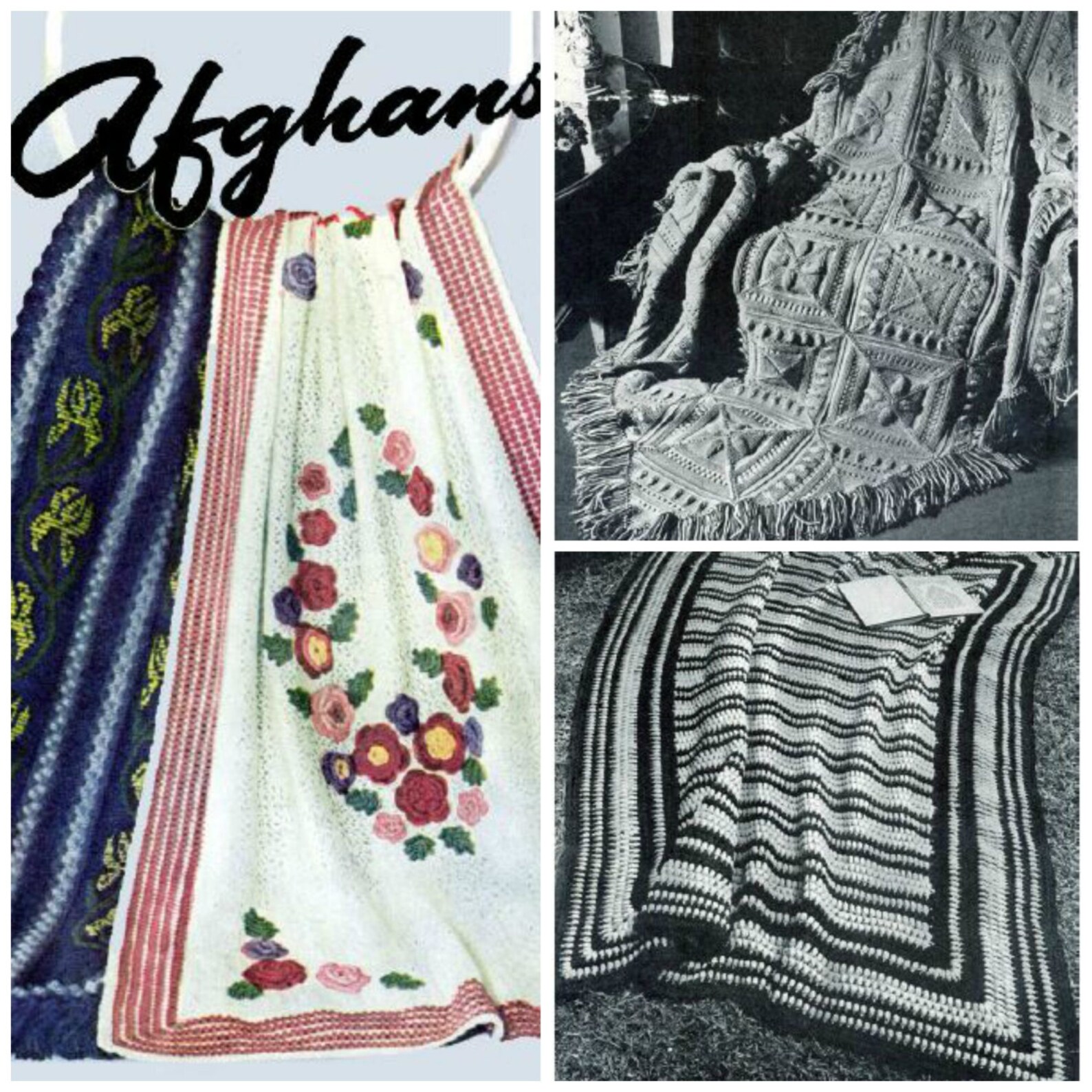 Afghan Pattern Book to Knit and Crochet in PDF - Etsy