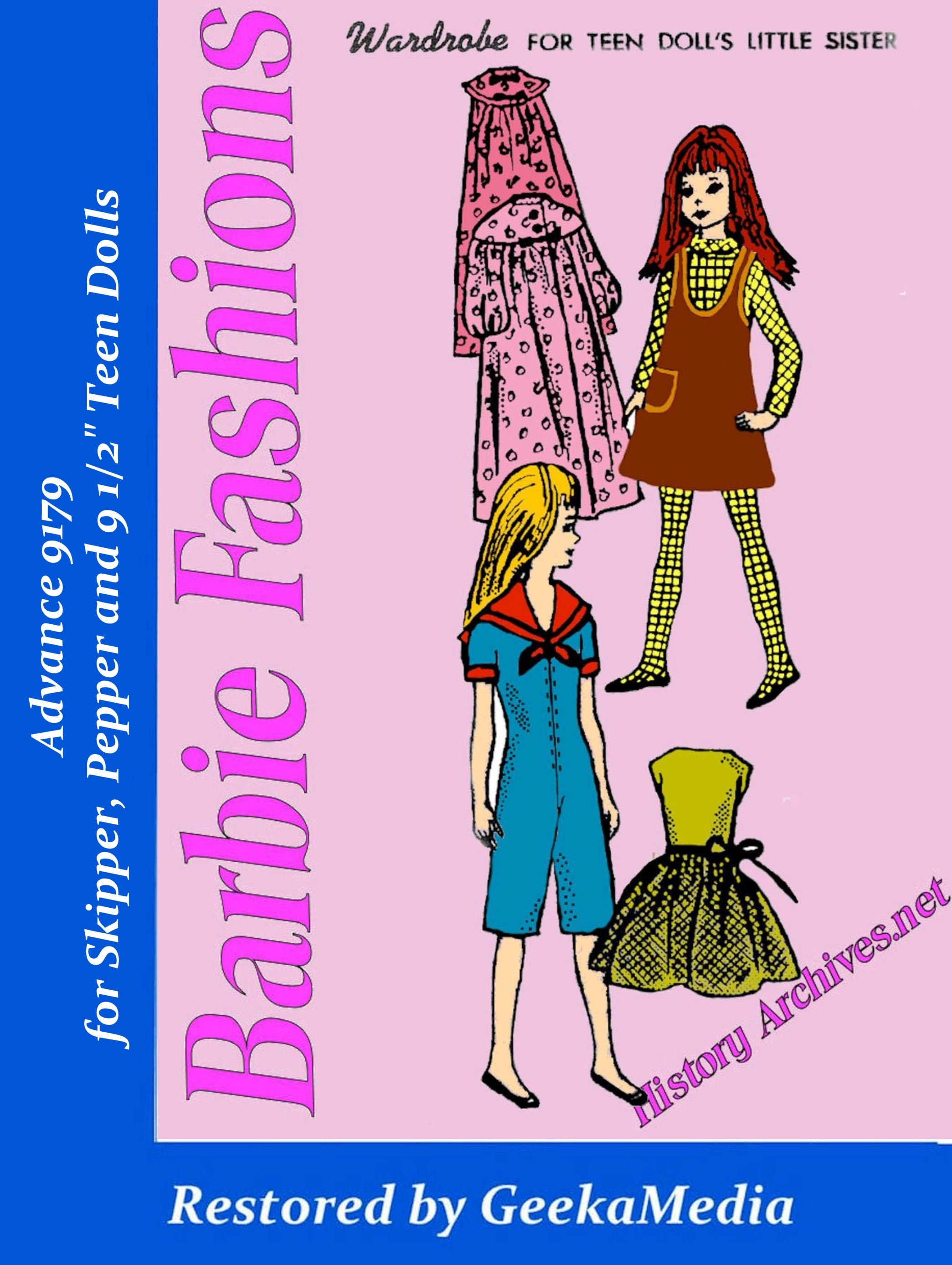 Kits & How To Butterick 3350 Skipper and Pepper 9 inch Teen Doll Sewing ...