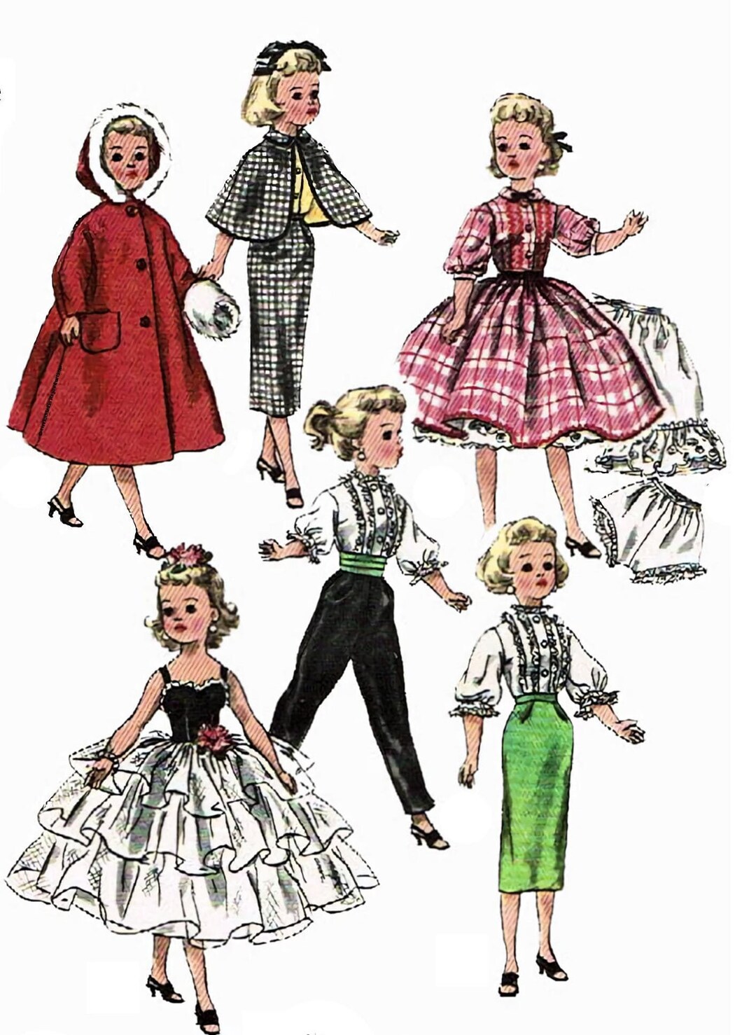 Sewing Patterns for Glamour Fashion Doll 21 Inch Fits Cissy, Toni ...