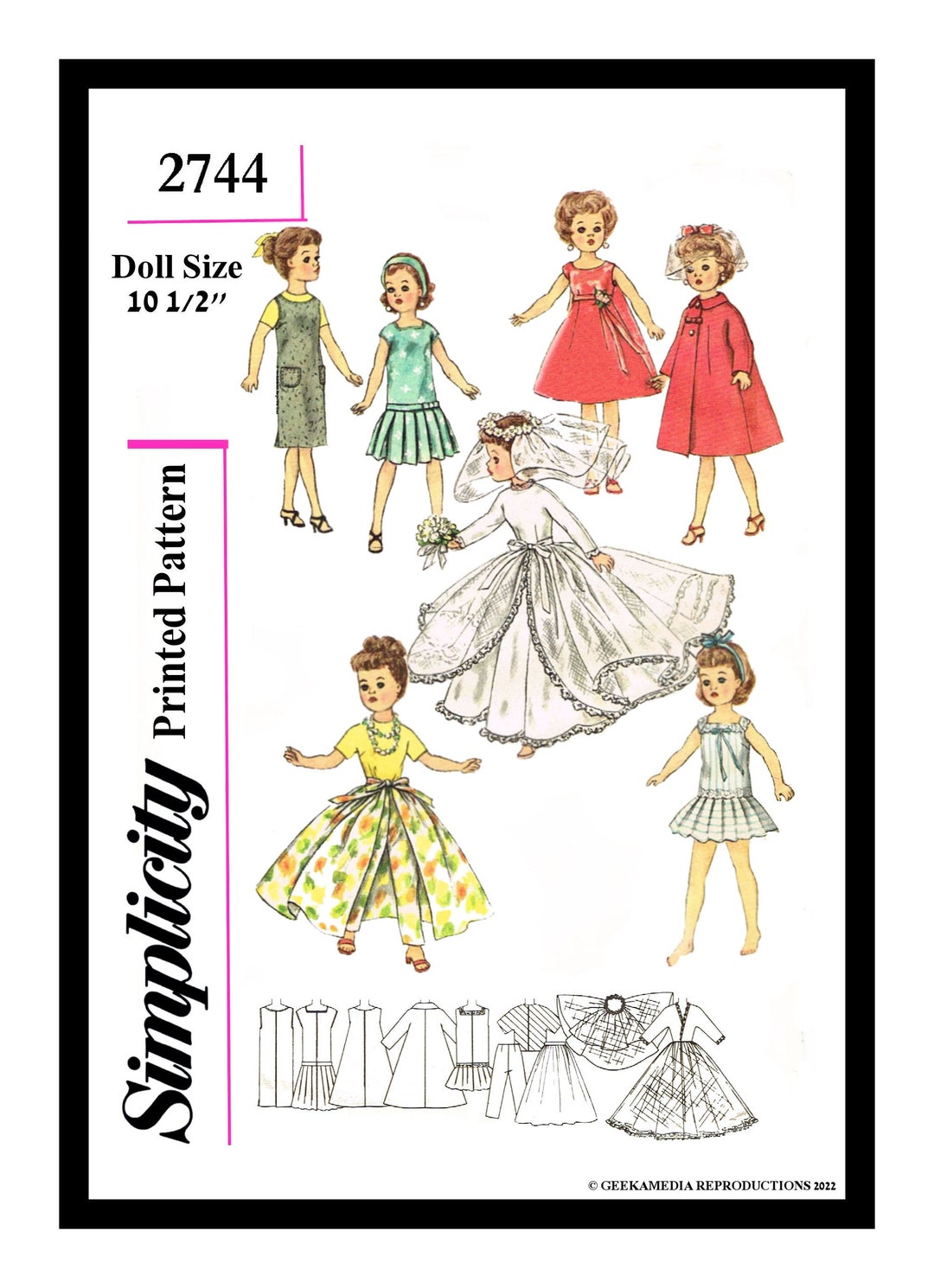 10 Inch Glamour Fashion Doll Sewing Pattern in PDF - Etsy