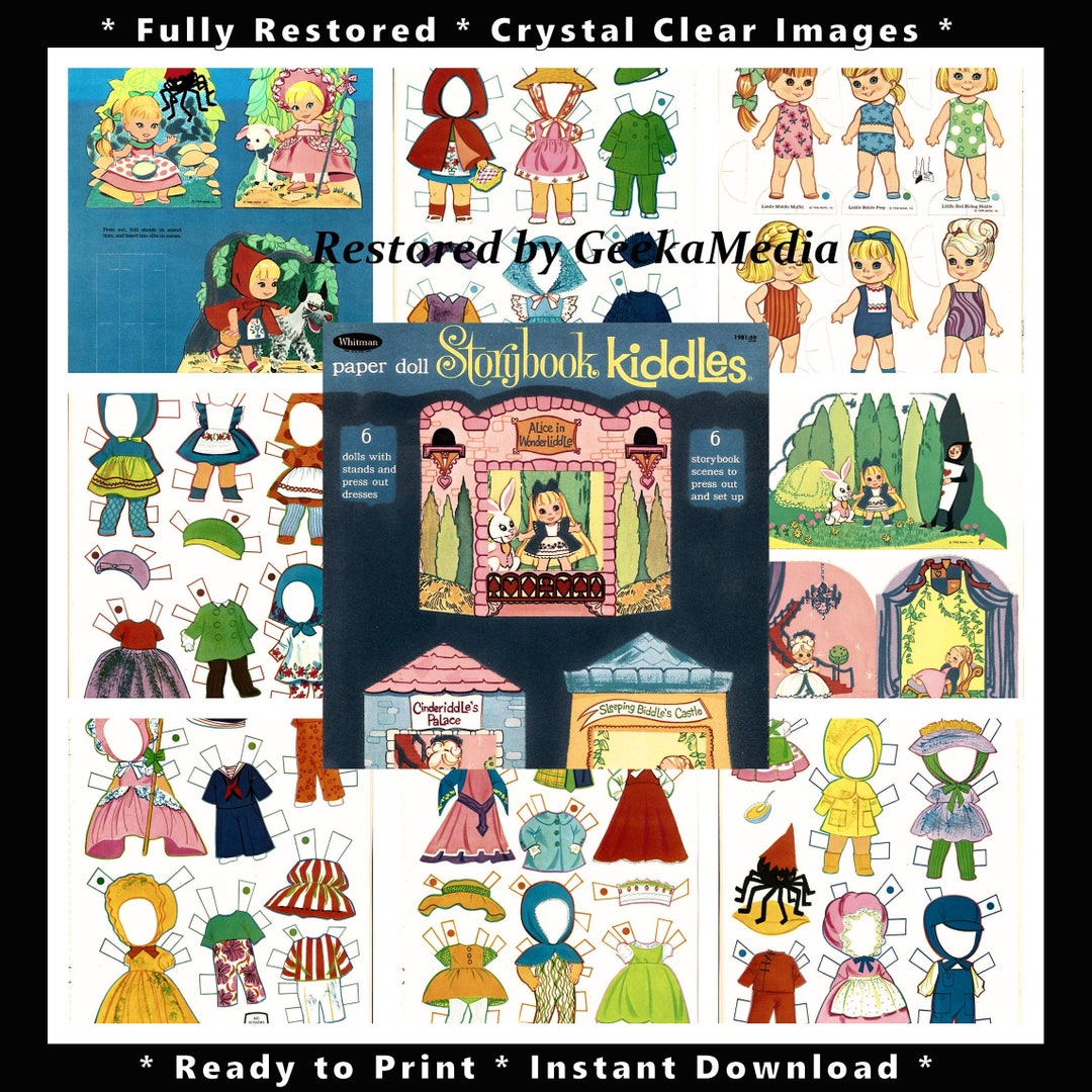 Barbie Storybook Little Kiddles, Print and Play Paper Doll Book, Toy ...