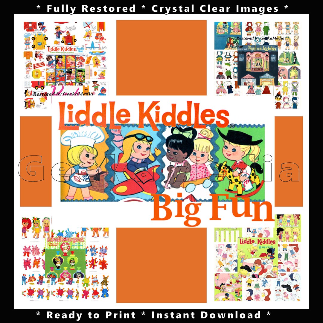 4 Barbie Little Kiddle Paper Doll Books, Toy Dolls Playset in HD PDF - Etsy