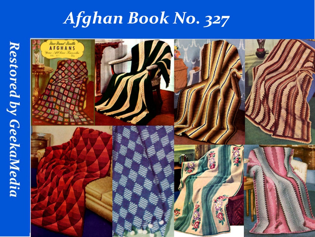 Afghan Pattern Book for Knit and Crochet in HD PDF - Etsy