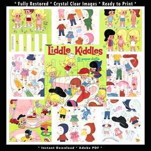 4 Barbie Little Kiddle Paper Doll Books, Toy Dolls Playset in HD PDF - Etsy