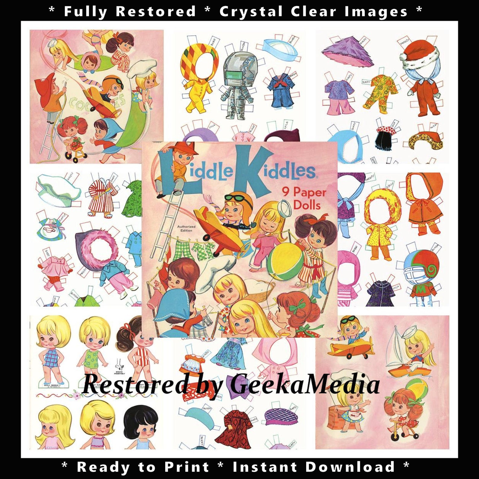 Barbie Little Kiddles Paper Dolls and Play Paper Doll Book - Etsy