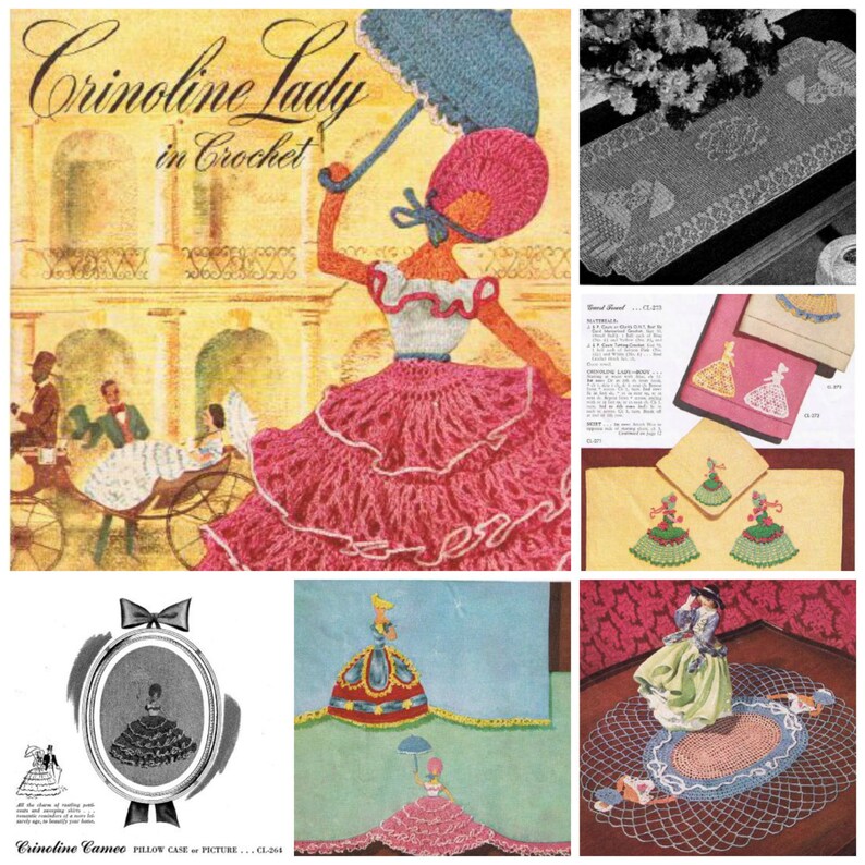 Crinoline Lady in Crochet Patterns in HD PDF - Etsy