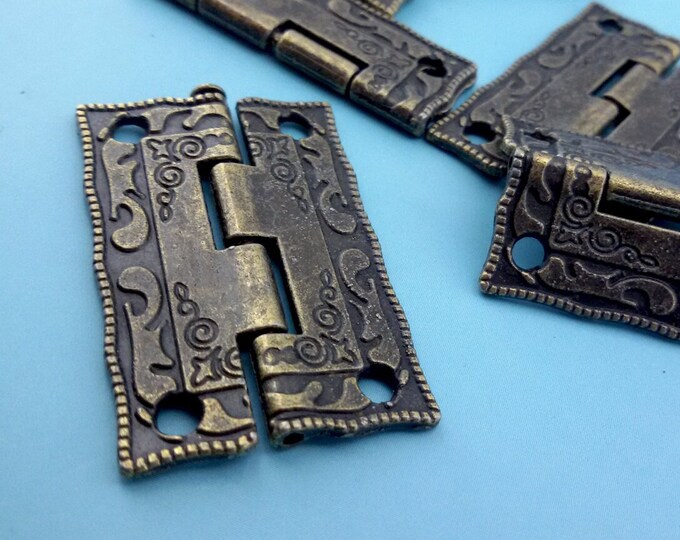Medieval Design Hinge,vintage Metal Hinges,decorative Hinges,4 Small ...