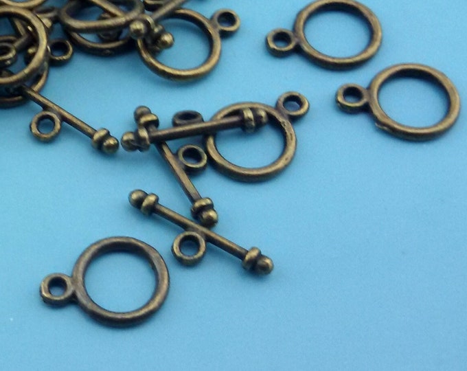 Small Toggles Fasteners,5 Bronze Tone Toggle Clasps,toggle Clasp for ...