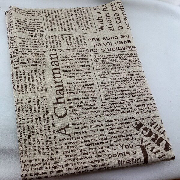 Newspaper Fabric - Etsy