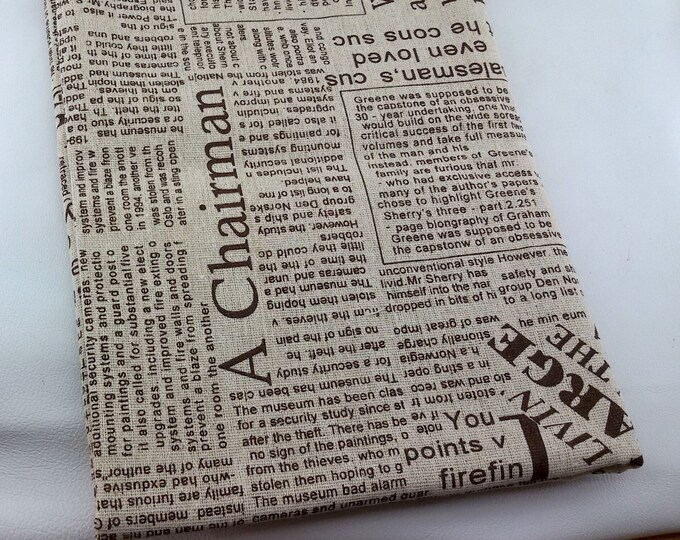Cotton Linen Fabric,newspaper Design Cotton Patch,patchwork Fabric ...