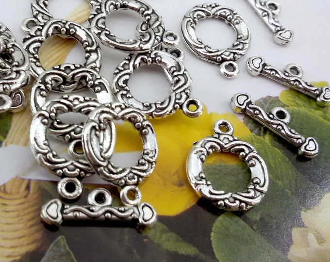 Silver Tone Toggle Clasp for Necklace,decorative Bracelet Closures ...