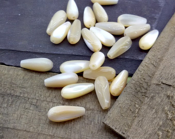 Mother of Pearl Drop Beads, Pearl Shell Beads,drop Shell White Beads ...