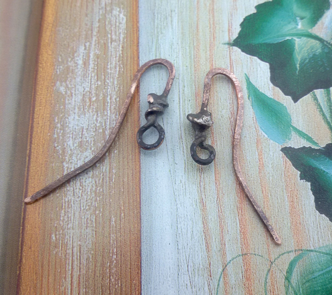 Copper Ear Wires,2 Pairs,soldered Copper Earrings Wires,copper Earrings ...