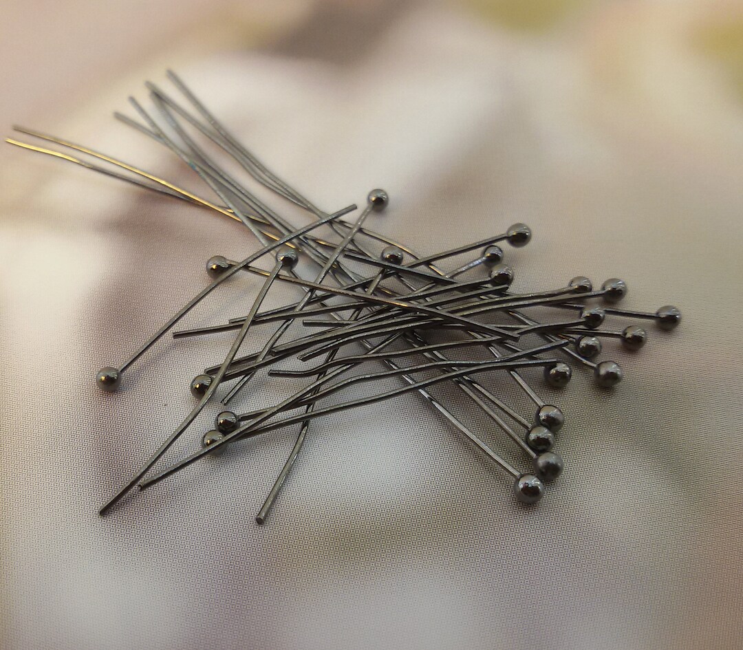 Ball Head Pin Gun Metal,ball Point Pin,gun Black Ball Head Jewelry Pin ...