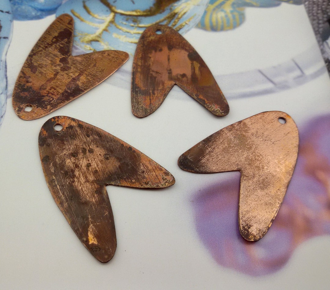 Antique Copper Connectors,patina Copper Dangle Connectors,large Copper ...