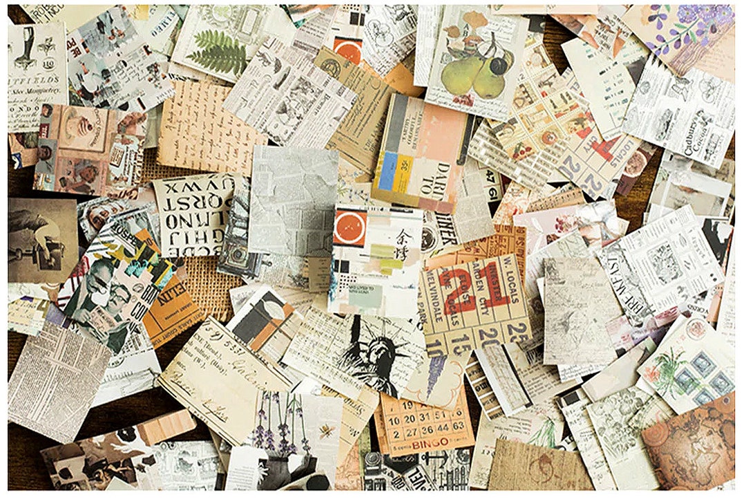 Small Vintage Paper Posters,5/4cm Scrapbook Vintage Cards,vintage Book ...