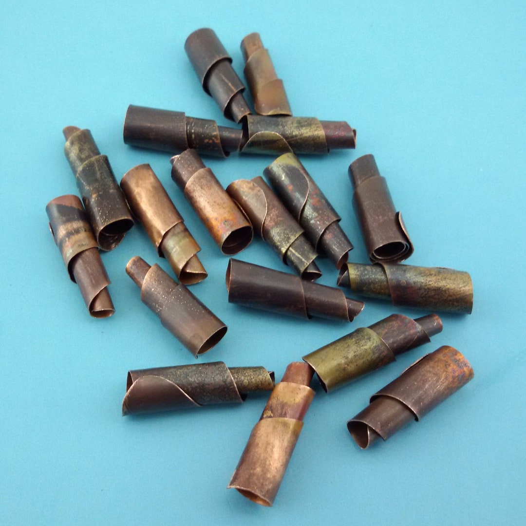 Patina Copper Beads,antiqued Copper Metal Beads,antique Copper Tube ...