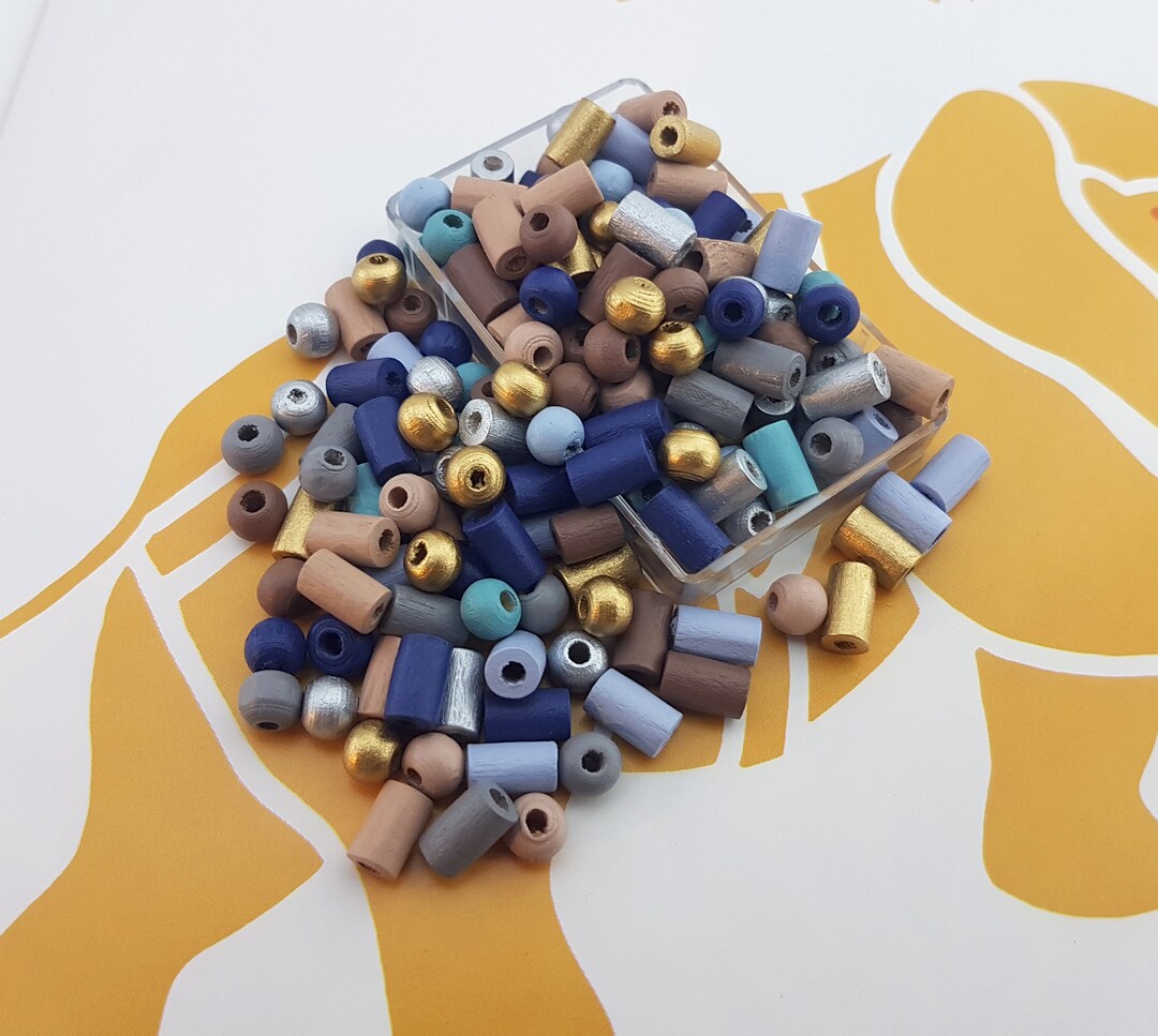 Colorful Wooden Beads,color Mix Wooden Beads,earthy Colours Wooden ...