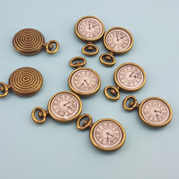Clock Charm - Etsy