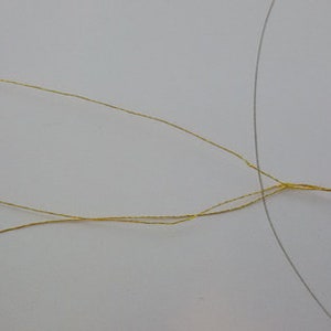 Gold Thin Threadgold Nylon Thread0.3 Mm Gold Metallic Sewing - Etsy