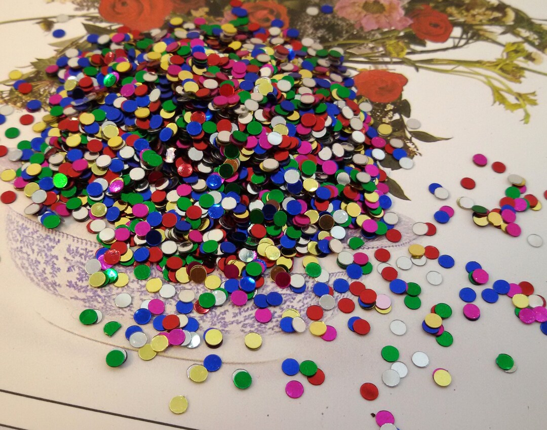 Color Mix Dot Glitter Confettimirror Effect Glitter - Etsy