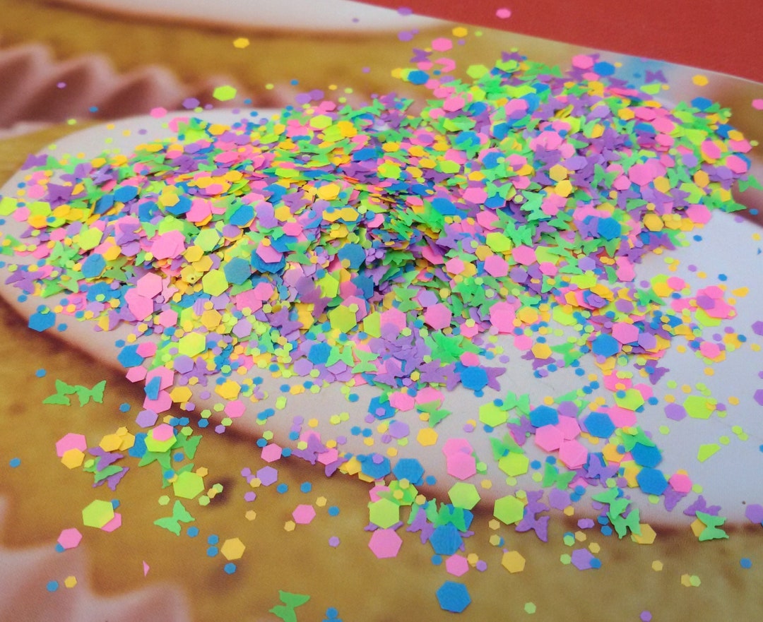 Soft Tiny Flakes Resin Art Fillings,matte Multicolored Flakes for Nail ...