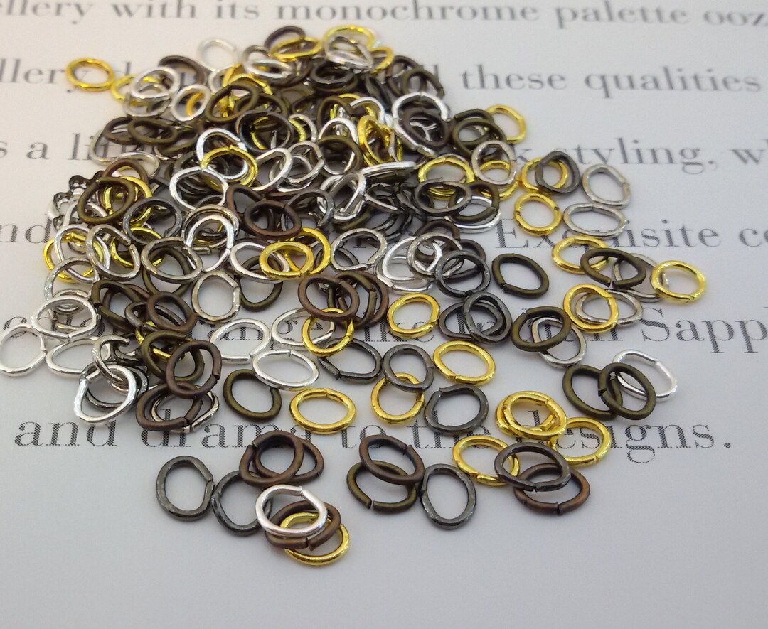 Oval Jump Rings,color Mix Ring Connectors,silver Tone Open Rings,gold ...