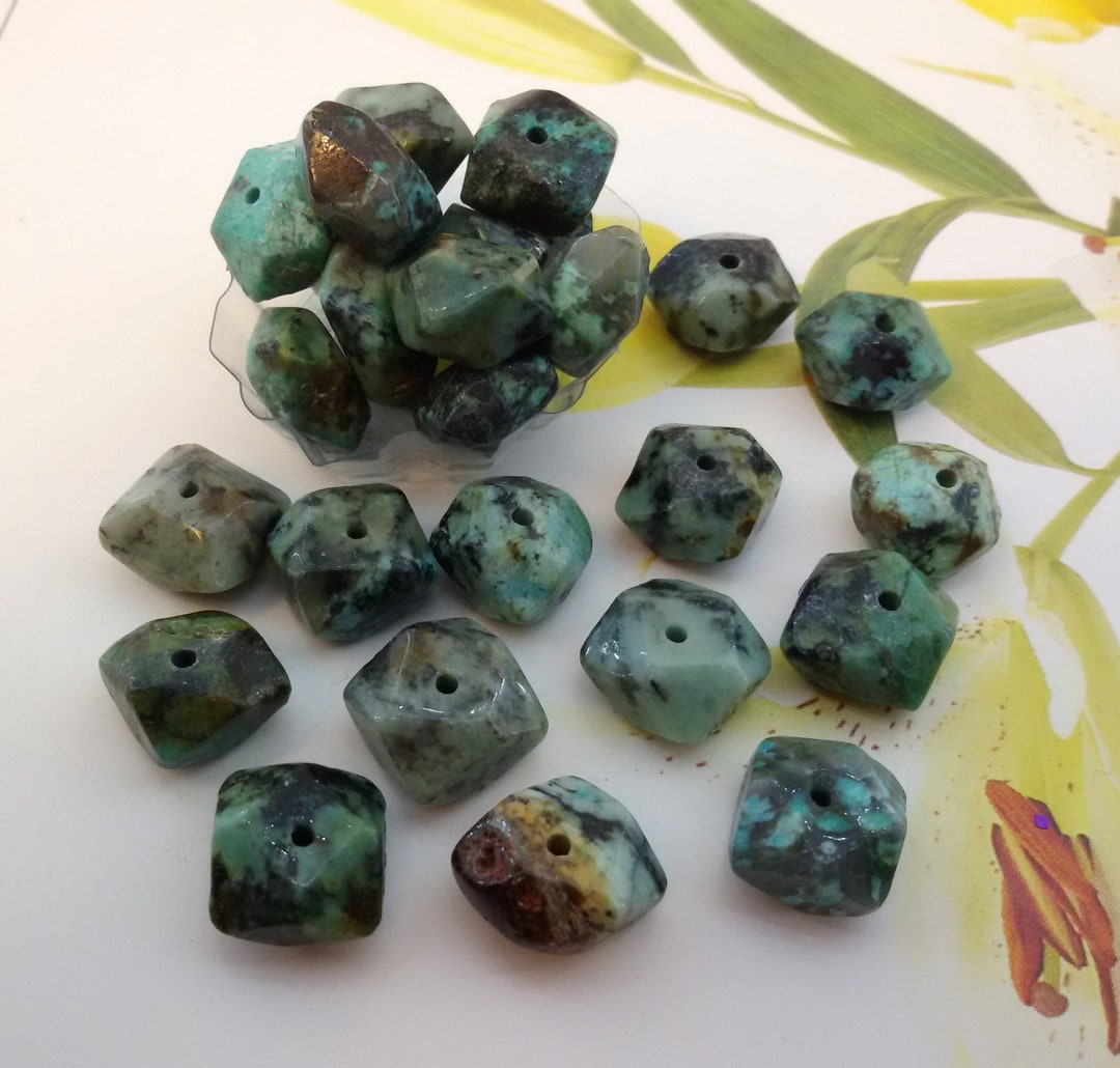 Faceted Irregular Jasper Bead,african Turquoise Like Jasper Beads,blue ...