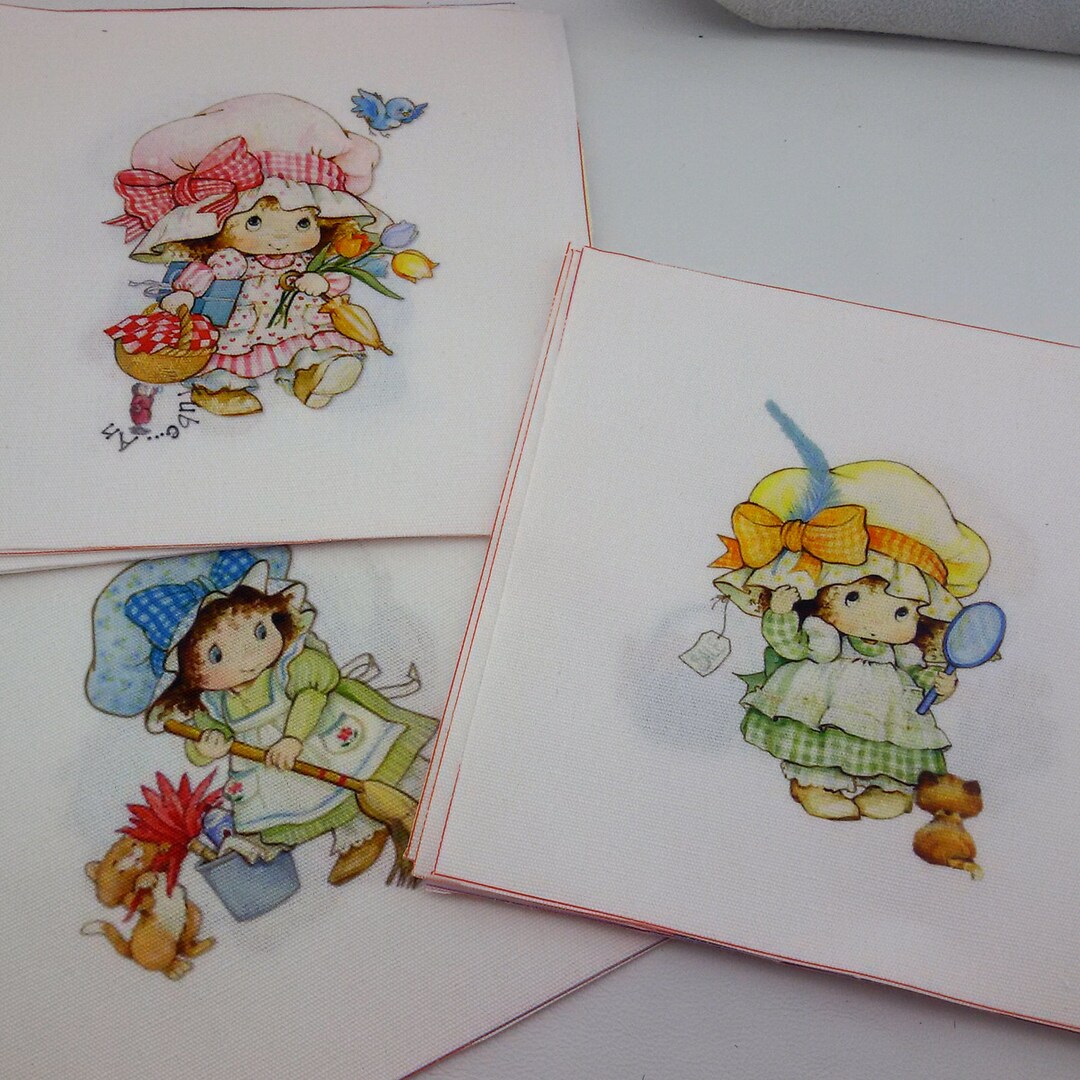Vintage Cartoon Girl Decorative Fabric Panel,vintage Cute Girl Cotton ...
