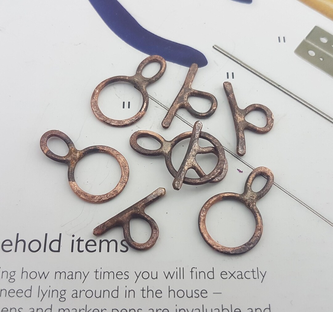 Small Copper Toggles Fasteners,antique Copper Toggle Clasps,soldered ...