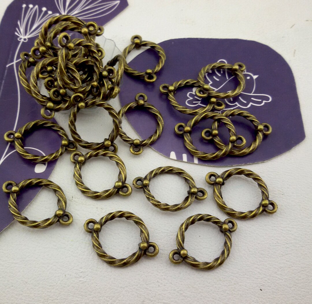 Ring Connectors Antique Copper,ornate Circle Connectors,round Ornament ...